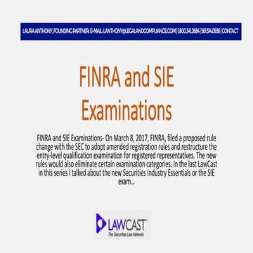 FINRA and SIE Examinations | PPTX