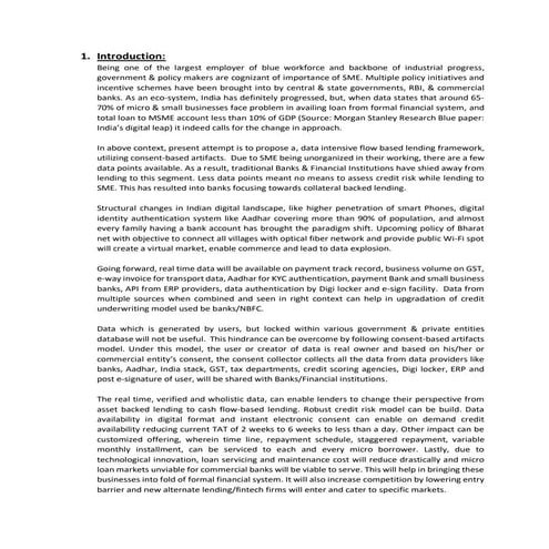 Fintech - MSME lending score card template for flow based lending | PDF