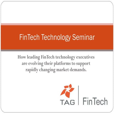 Fin tech technology panel discussion presentation - 6-17-11 | PPT