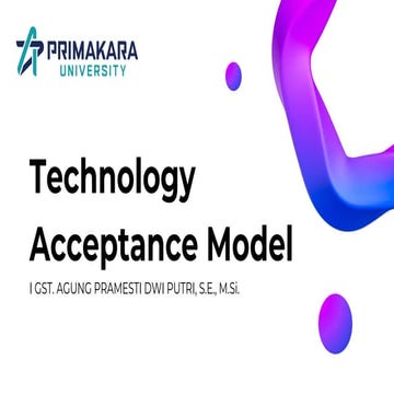 Technology Acceptance Model_Indu & Rika. | PPT