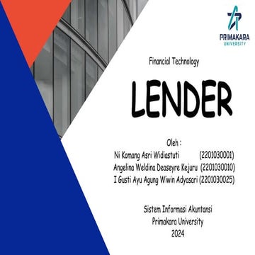 FINTECH P6 - Analisis Lender dari P2P Lending.pptx