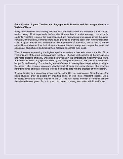 Fionaforster presentations