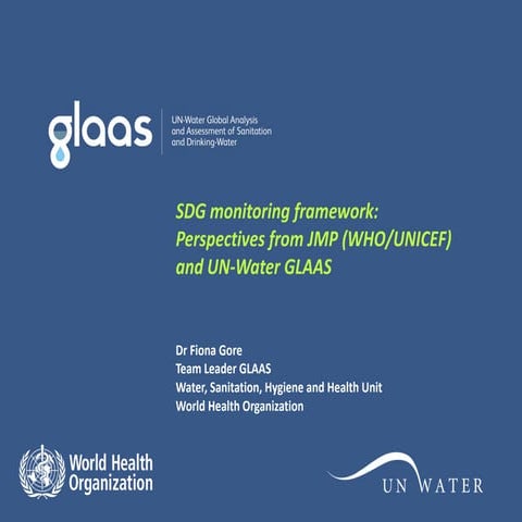 Fiona Gore (WHO) - 6th WGI Meeting (2-3 November 2015, Paris) | PDF