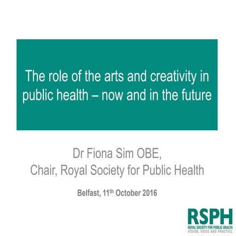 Fiona Sim - The role of the arts and creativity in PH | PDF