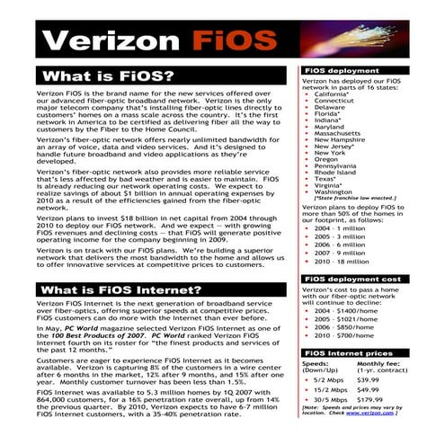 FiOS Presentation | PPTX