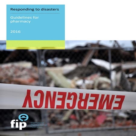 responding to disaster, guideline for pharmacy 2016 | PDF