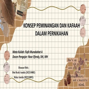 FIQH MUNAKAHAT - Konsep Peminangan dan Kafaah | PPTX