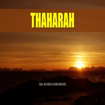FIQIH THAHARAH - lengkap | PPTX