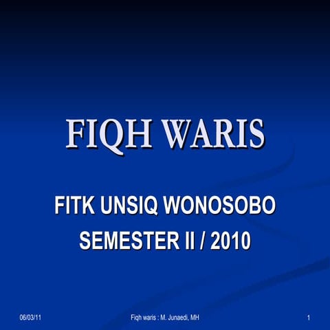 Fiqh waris | PPT