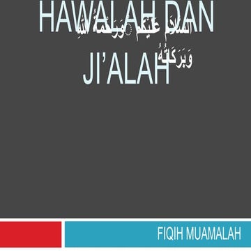 Hawalah dan Ji'alah | PPTX