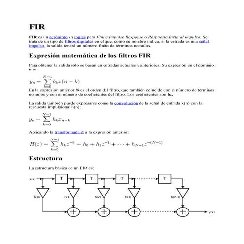 Métodos de Diseño de Filtros FIR | PDF
