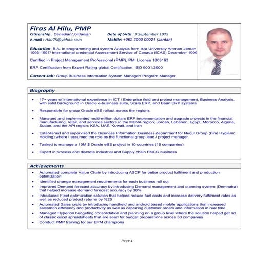 Firas hilu resume-16-4 | PDF