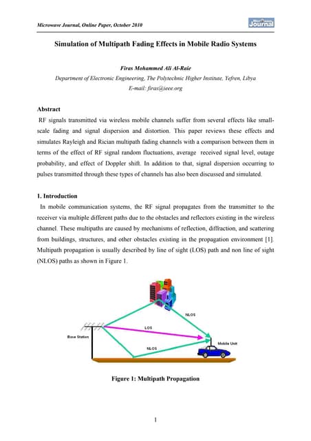 Small Scale Multi path measurements | PPT