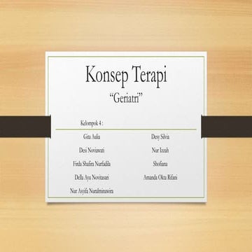 Konsep Terapi | PPTX