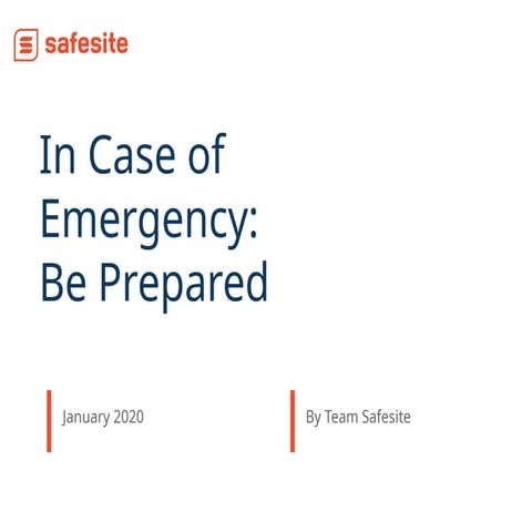 Types of Emergencies | PPTX