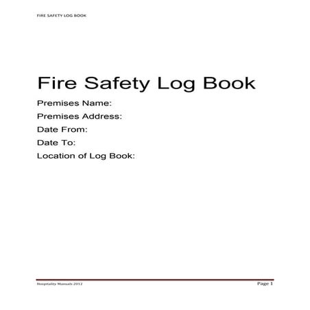 Fire safety-log-book-2012 | PDF