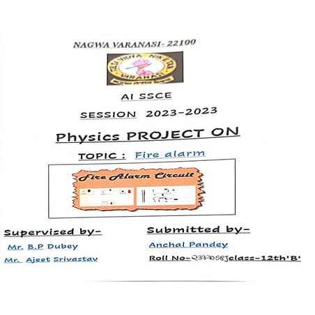 fire alarm project xII on topic fire alarm | PDF