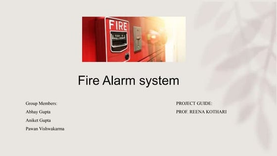 Fire Detection System Using Arduino Ppt 4817