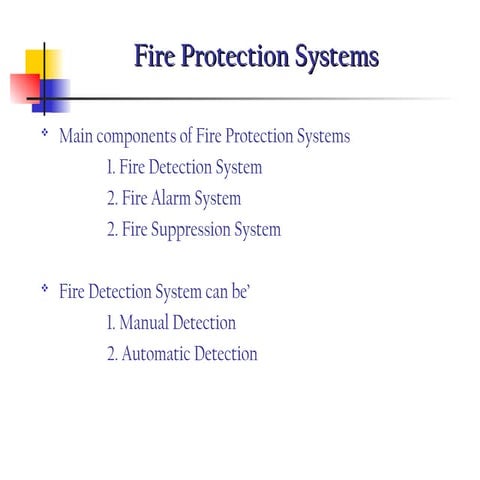Fire Alarm System with protection and detection | PPT