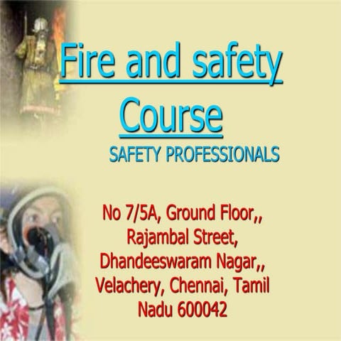 fire and safety course | PPT