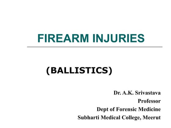 Firearm injuries | PPT