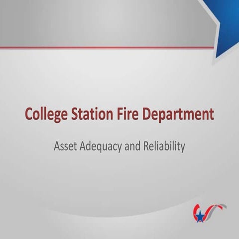 Fire Asset Adequacy and Reliability | PPTX