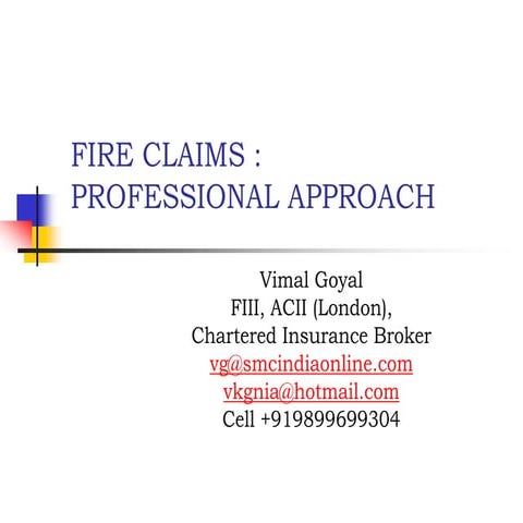 Fire Insurance claims | PPTX