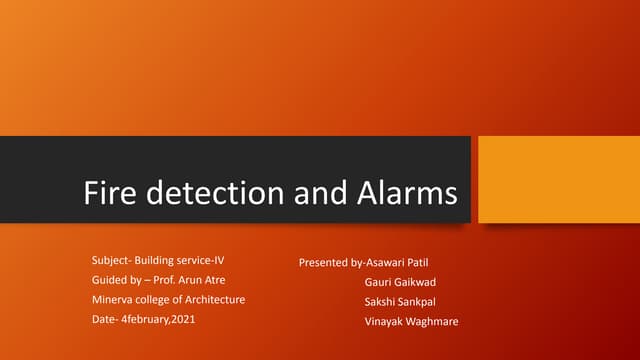 fire alarm system | PPTX