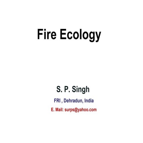 Fire ecology | PPT