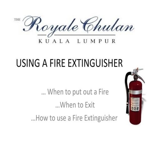 Fire Extinguisher Presentation Trc | PPT