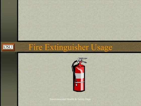 Fire Extinguisher Safety Training | PPT