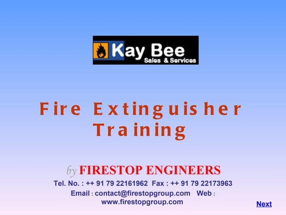 Fire Extinguisher Safety Training | PPT