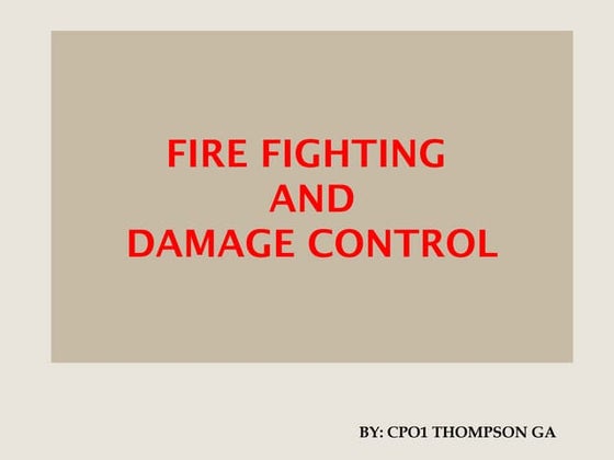 Fire Fighting system on ship | PPTX