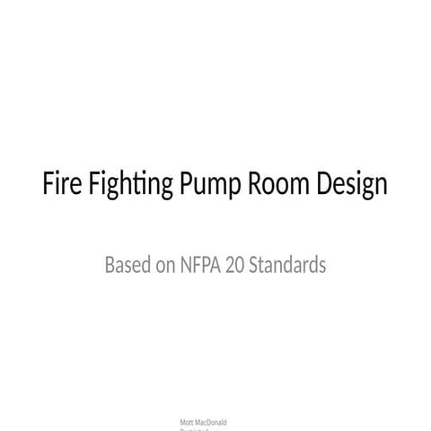 Fire Fighting Pump Room Requirements as per NFPA20 | PPTX