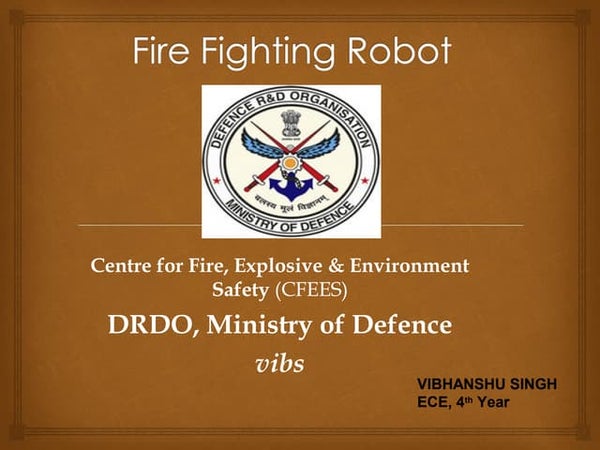 Fire Fighting Robot Using Arduino