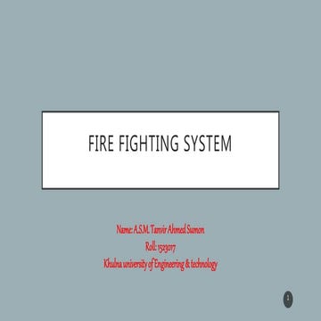 Fire fighting system | PPTX