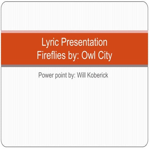 Fireflies english powerpoint!!! | PPTX