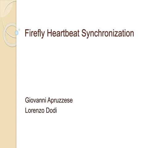 Firefly heartbeat synchronization | PPTX