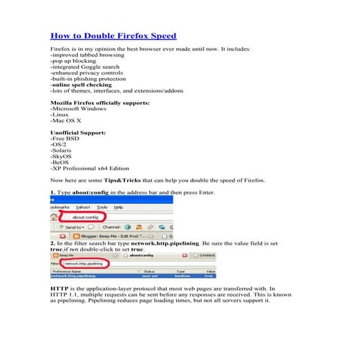 Firefox Speed Up | PDF