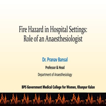 Internal Disaster Preparedness and Management in Hospitals | PPTX
