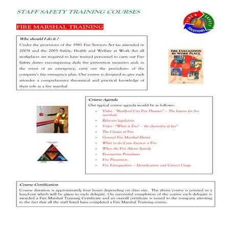 Fire Marshal Training | PDF