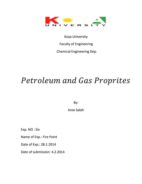 Flash point and fire point | PPTX | Chemistry | Science