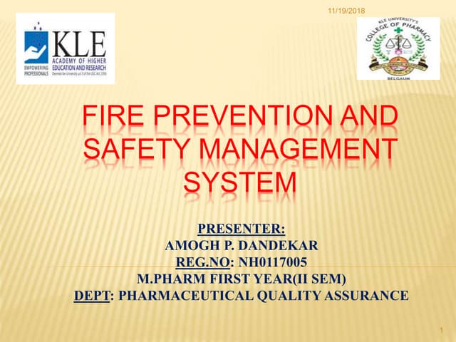 Fire protection system... | PPTX