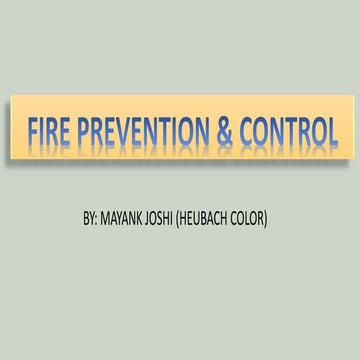 Fire prevention control | PPTX