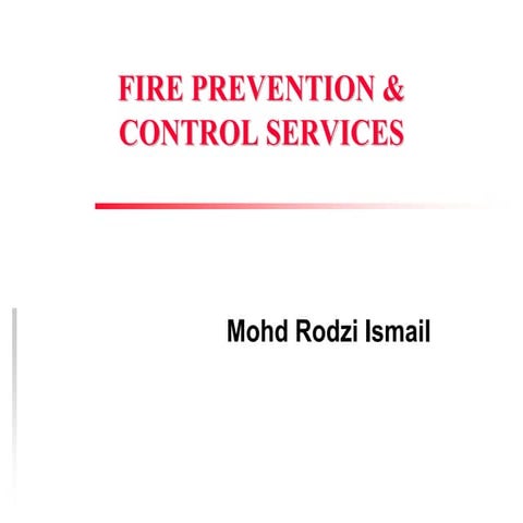 Fire Prevention & Control Services | PDF