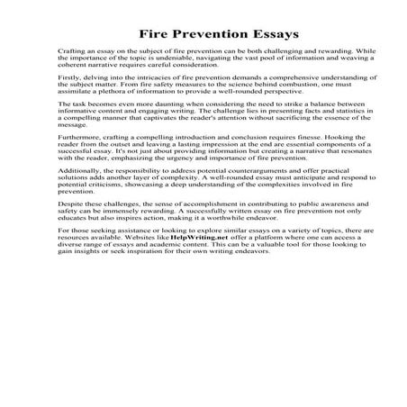 Fire Prevention Essays. Useful Fire Safety Infographics That Can ...