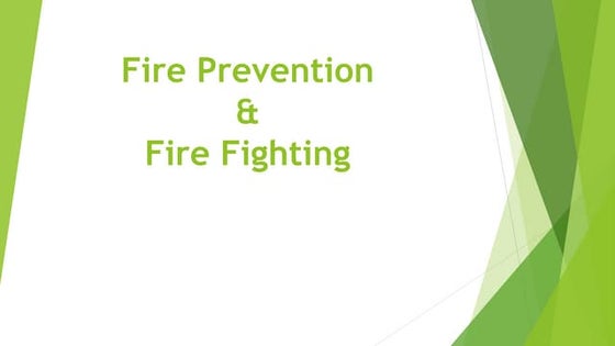 Fire Prevention and Protection | PPT