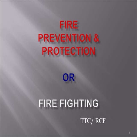 Fire Fighting PPT | PPTX
