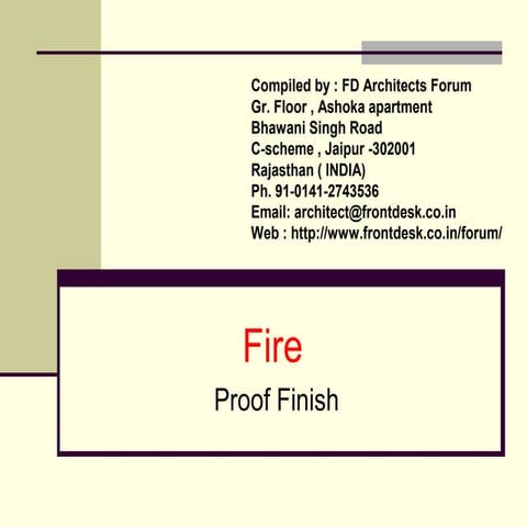 Fire proof finish | PPT