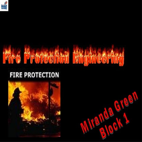 Fire protection engineering | PPT